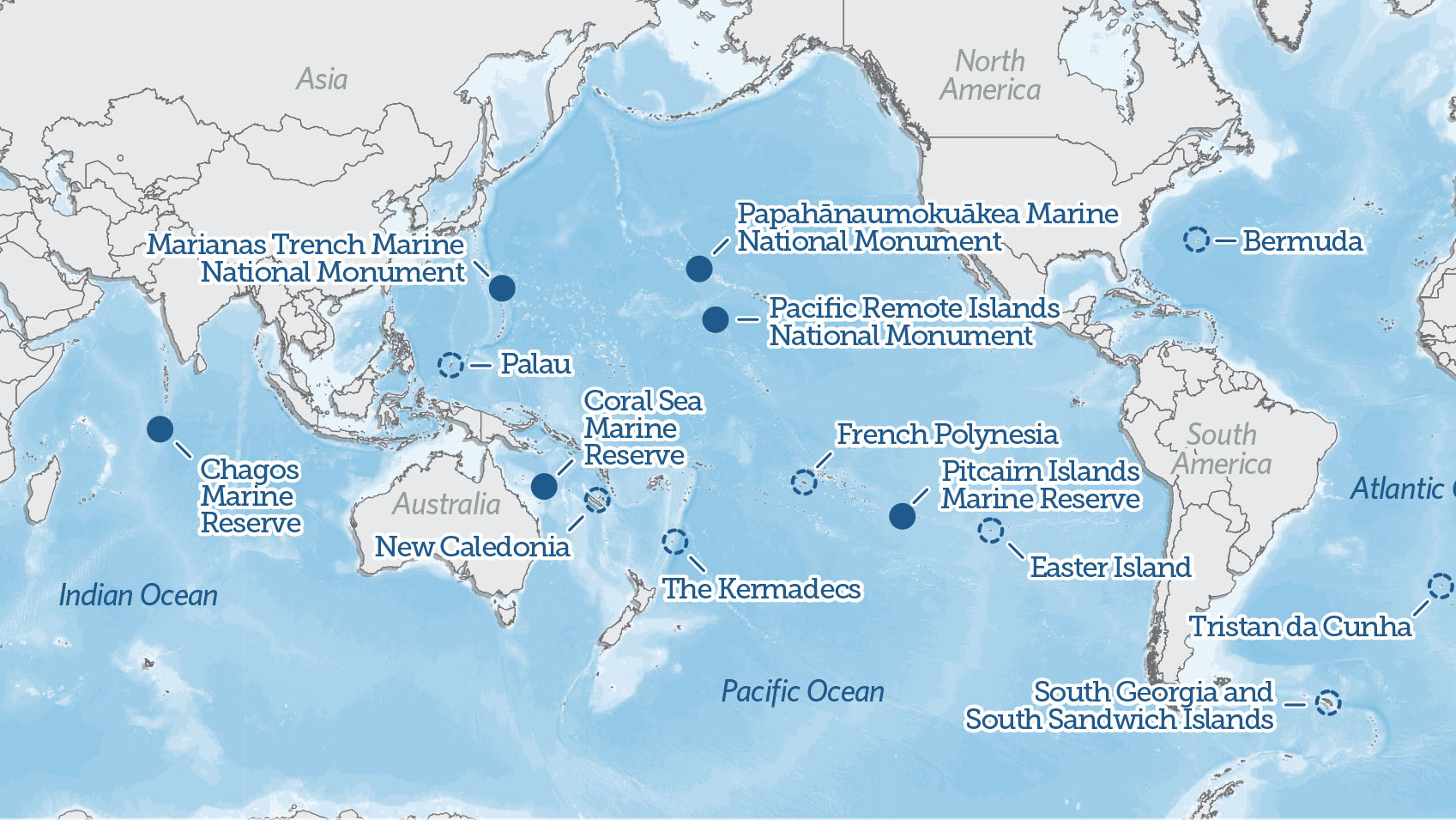 Global Ocean Legacy Map | The Pew Charitable Trusts