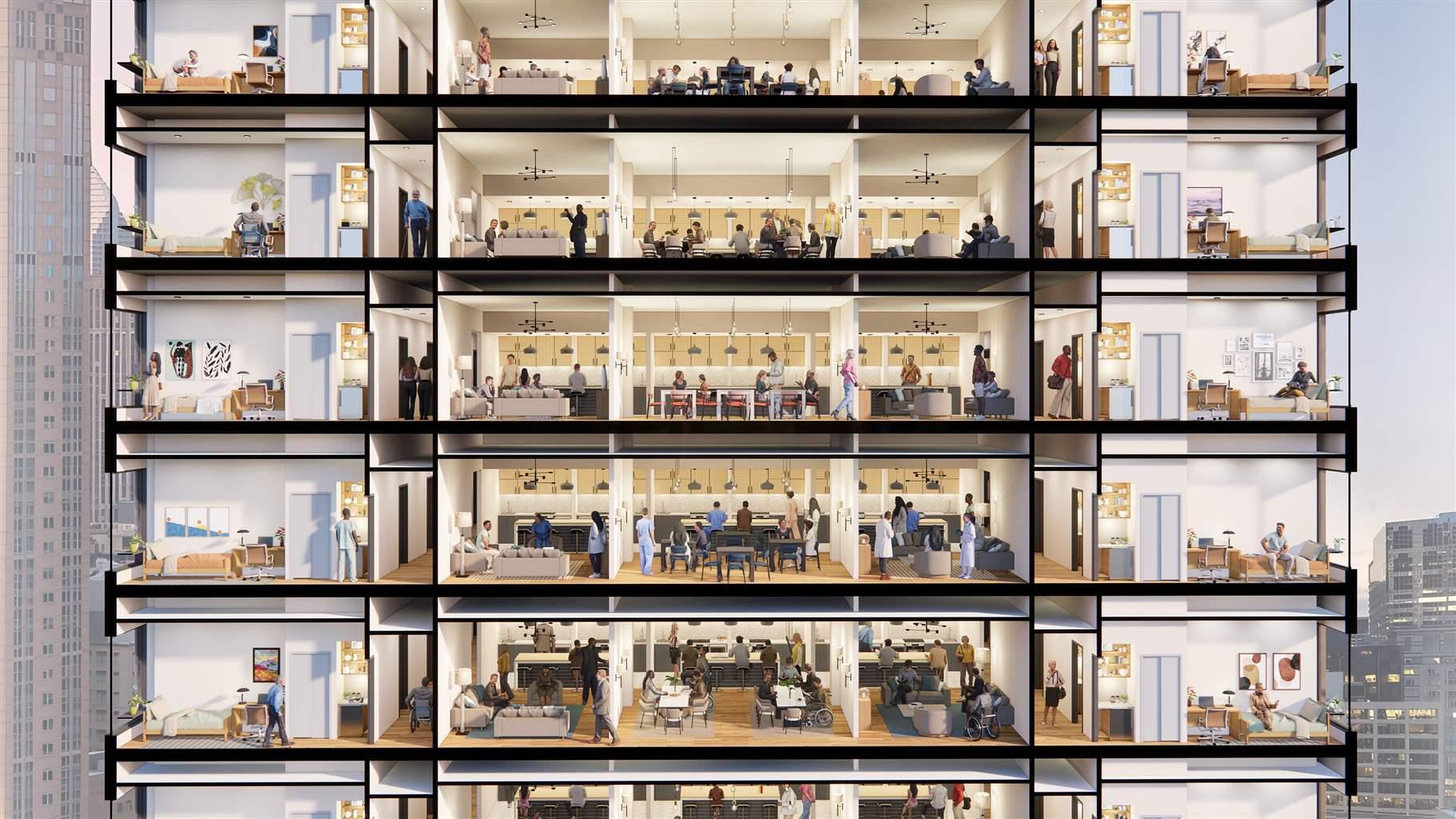 Converting Obsolete Offices to Small Co-Living Apartments Could Help ...